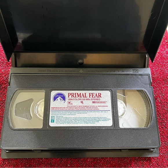 Other | Primal Fear Vhs 1996 Richard Gere | Poshmark